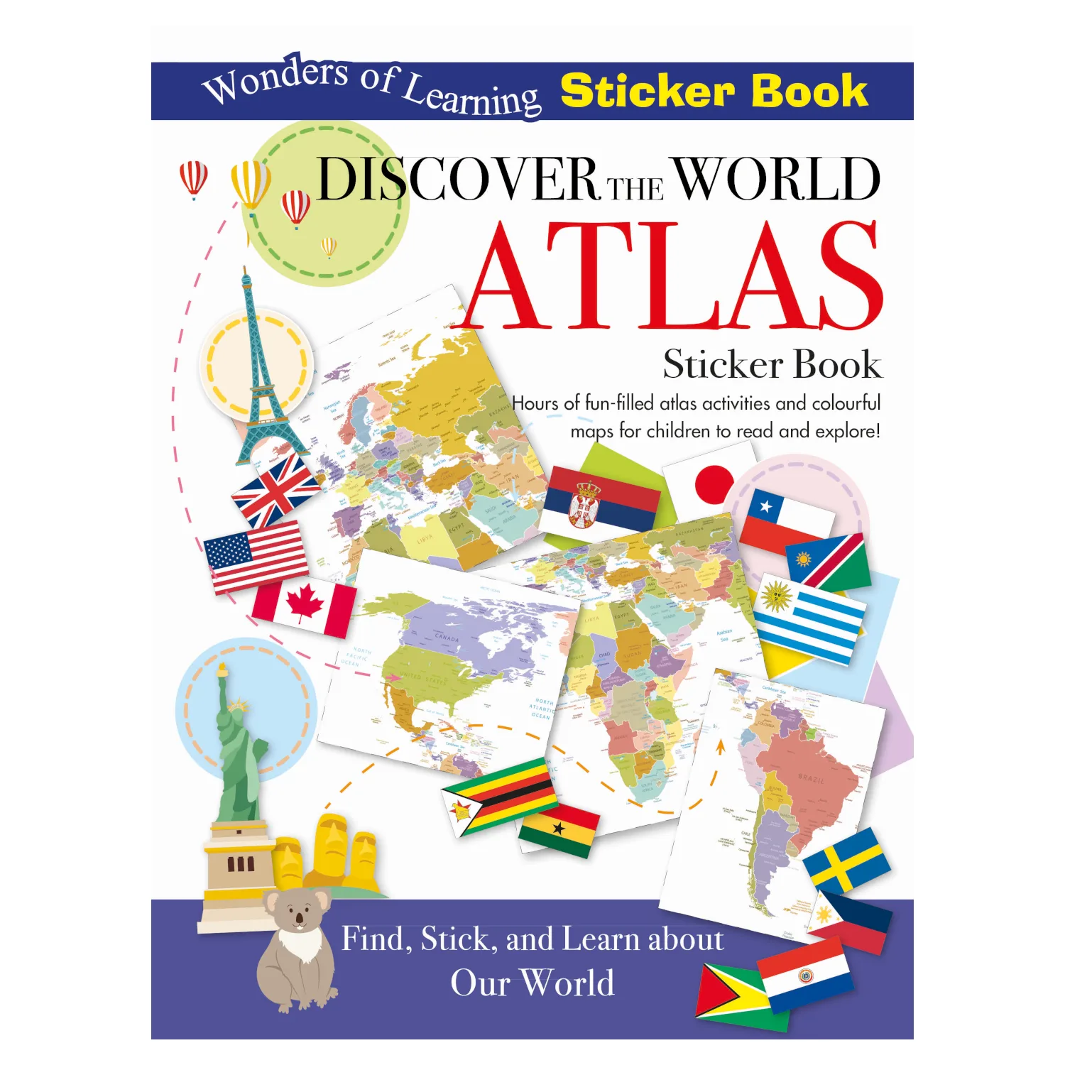 Discover The World Atlas Sticker Book By Wonders Of Learning - STEM ...